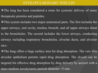 Pulmonary Delivery of Insulin | PPTX | Lung and Respiratory Health ...