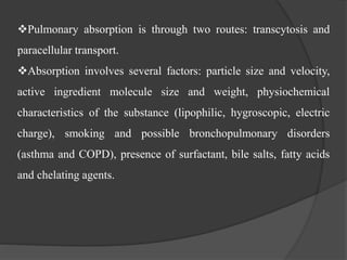Pulmonary Delivery of Insulin | PPTX