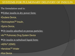 Pulmonary Delivery of Insulin | PPTX | Lung and Respiratory Health ...