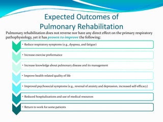 Pulmonary Rehabilitation | PDF
