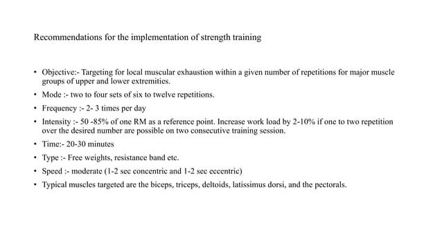 Pulmonary Rehabilitation Strength Training Ppt