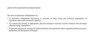 Pulmonary Rehabilitation Strength Training Pptx