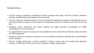 Pulmonary rehabilitation strength training | PPTX