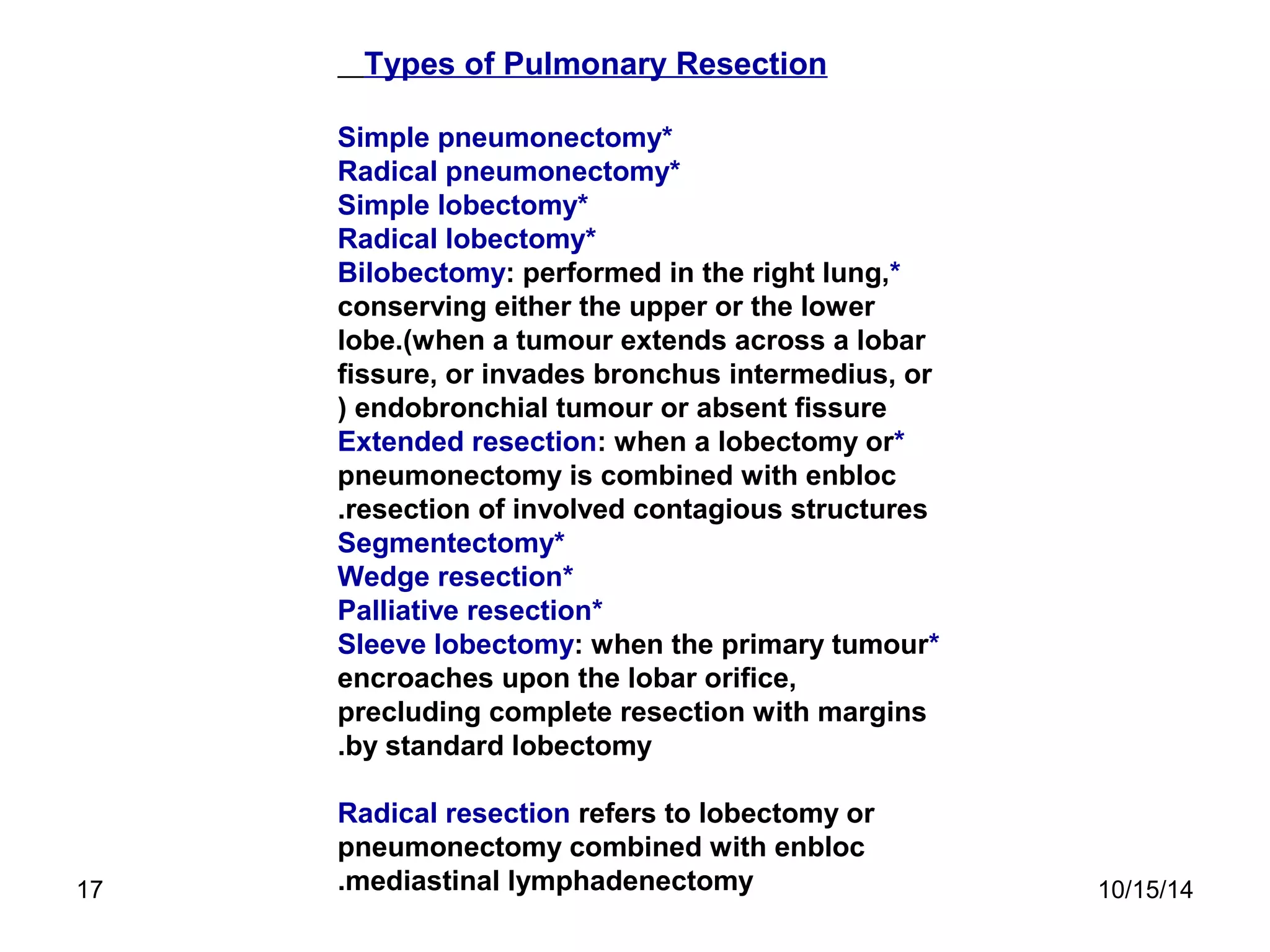 Pulmonary resection | PPT