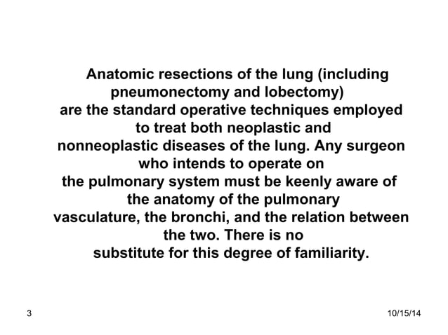 Pulmonary resection | PPT | Lung and Respiratory Health | Diseases and ...