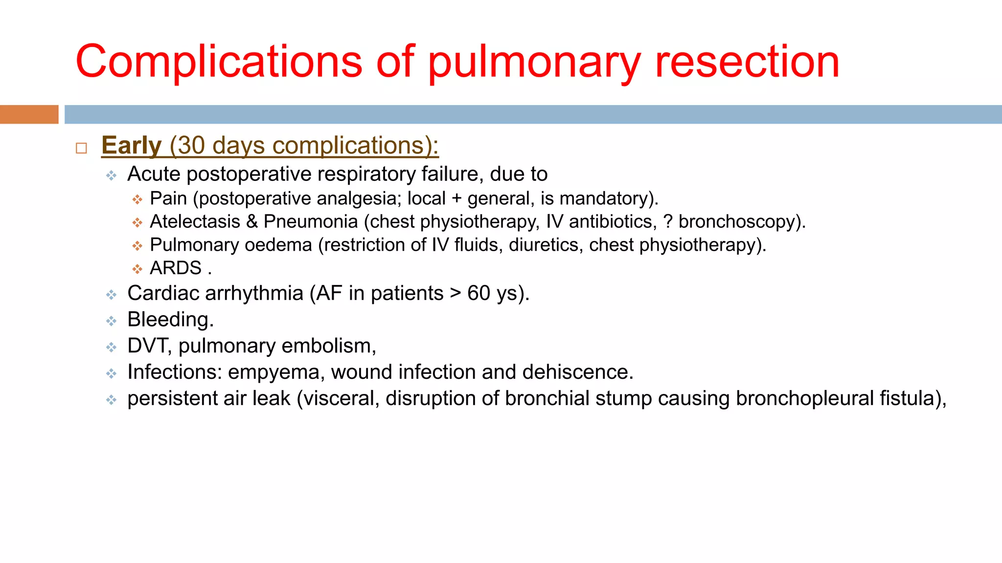 Pulmonary Resection By Dr Hafeez Mukhtar Pptx