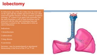 Pulmonary Resection by Dr hafeez mukhtar | PPTX