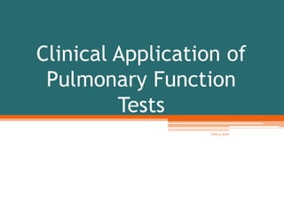 Pulmonary function tests | PPTX