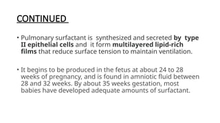PULMONARY SURFACTANT SYSTEM Pulmonary Medicine.pptx