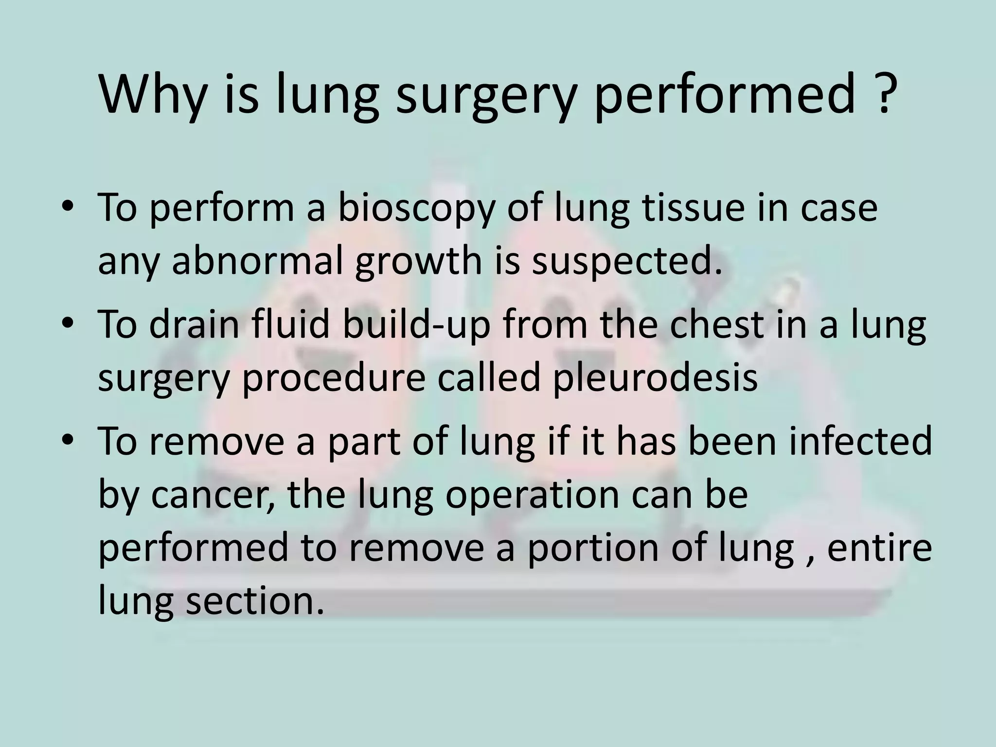 Pulmonary surgeries | PPTX