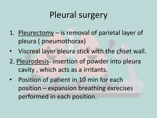 Pulmonary surgeries | PPTX
