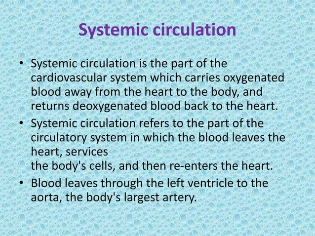 Pulmonary & syatamic circulations | PPTX | Heart and Cardiovascular ...