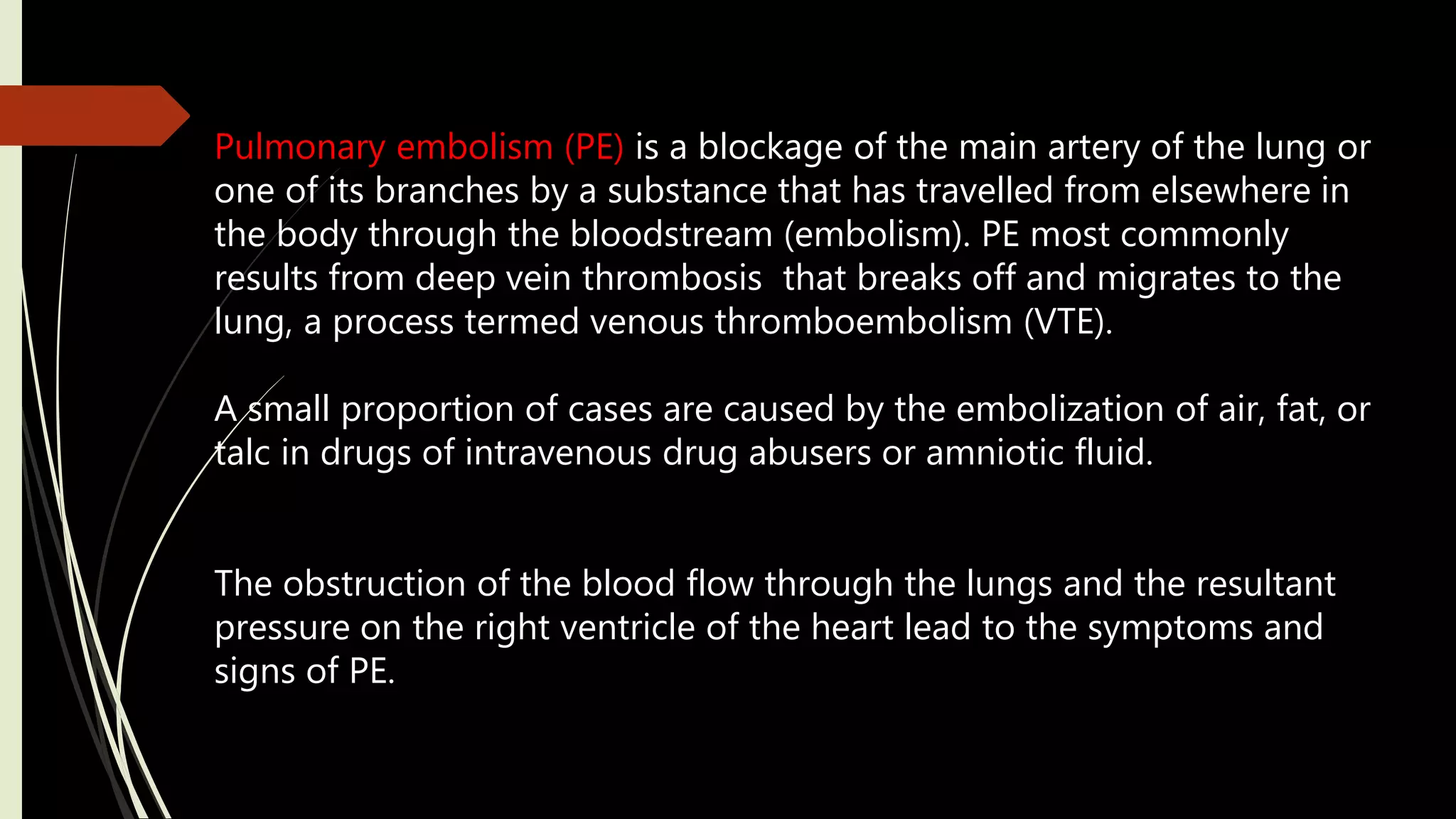 Pulmonary thromboembolism | PPTX