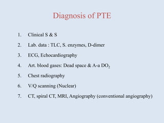 Pulmonary Thromboembolism | Jindal Chest Clinic | PPT