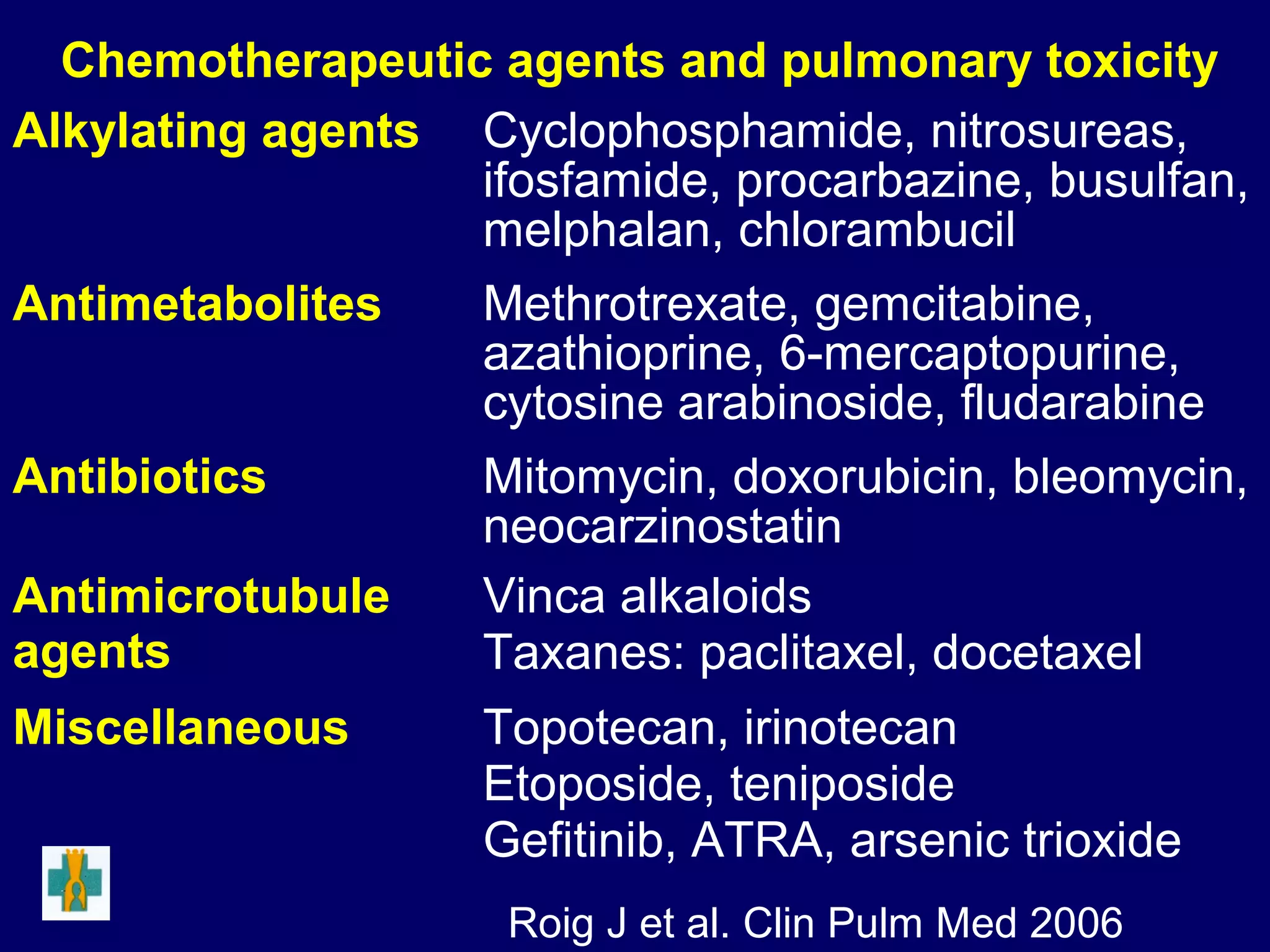 Pulmonary toxicity by cystostatics | PPT