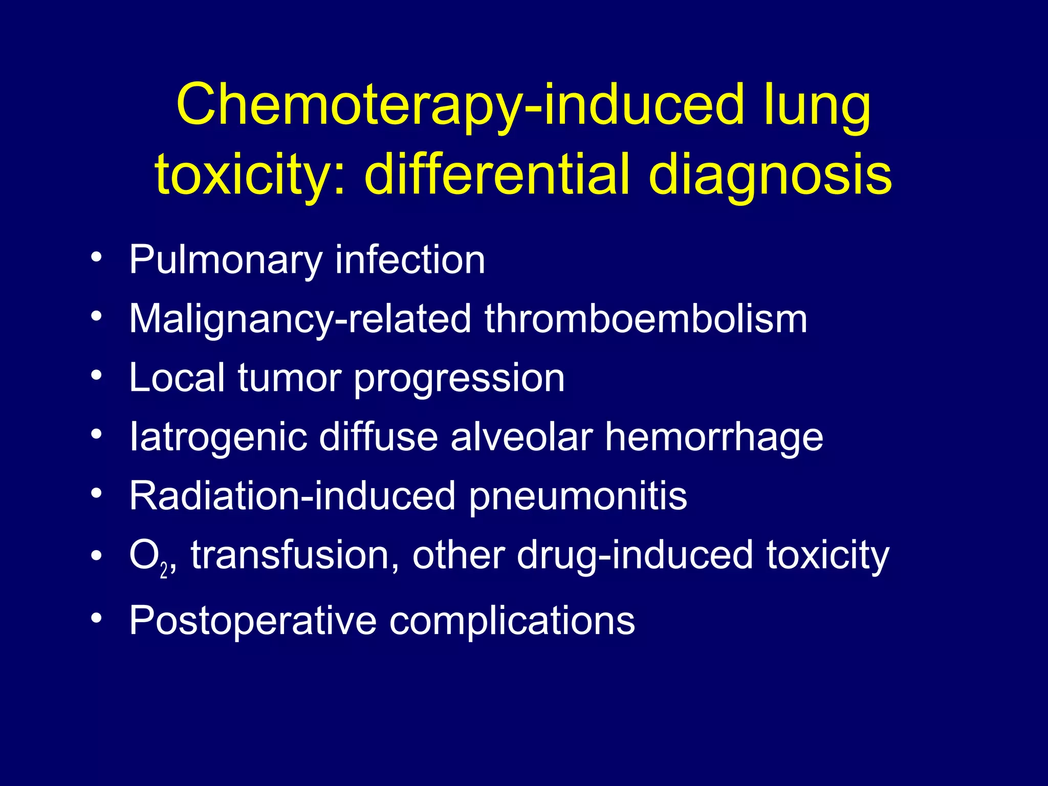 Pulmonary toxicity by cystostatics | PPT
