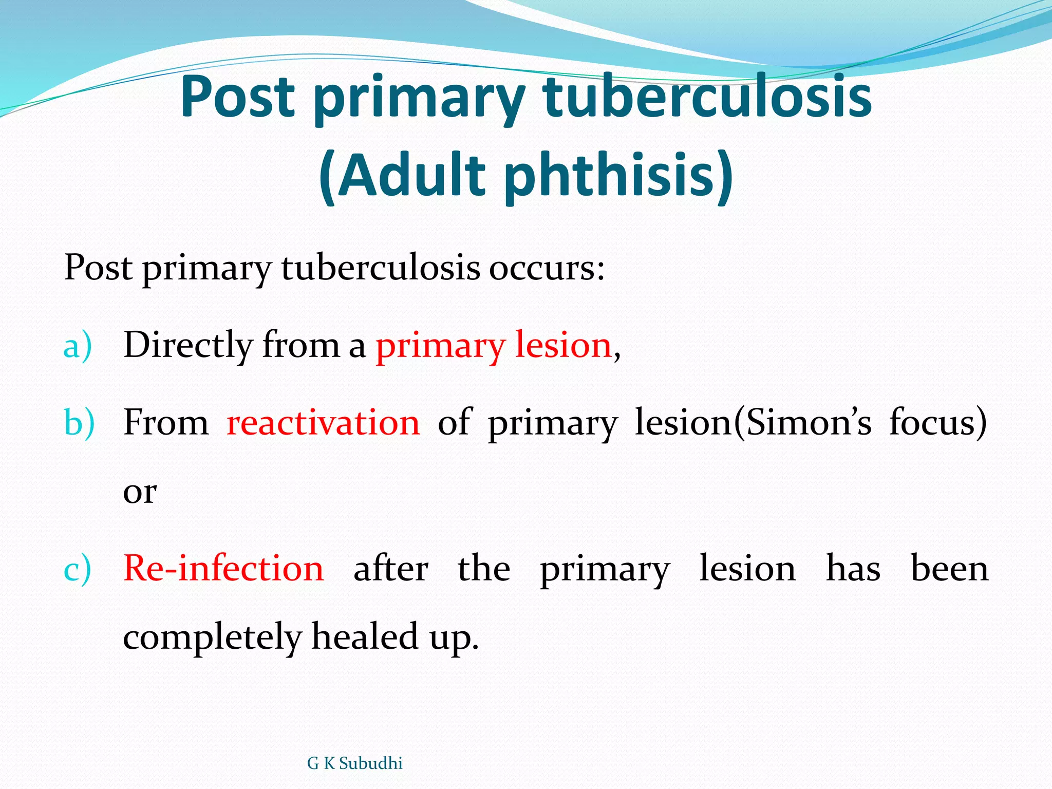 Pulmonary tuberculosis | PPTX