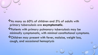 Pulmonary tuberculosis: A Radiology Perspective | PPTX