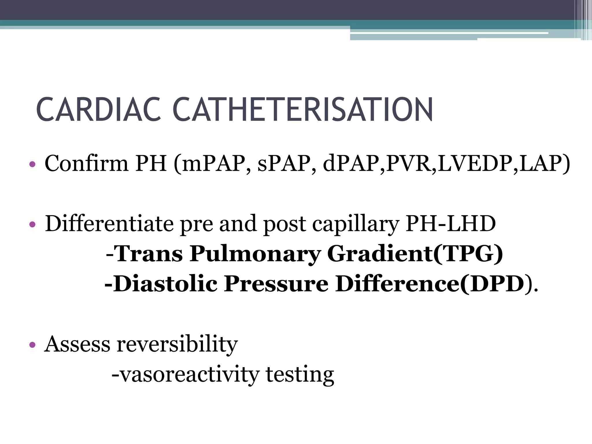 Pulmonary venous hypertension stages & skiagraphic changes | PPTX