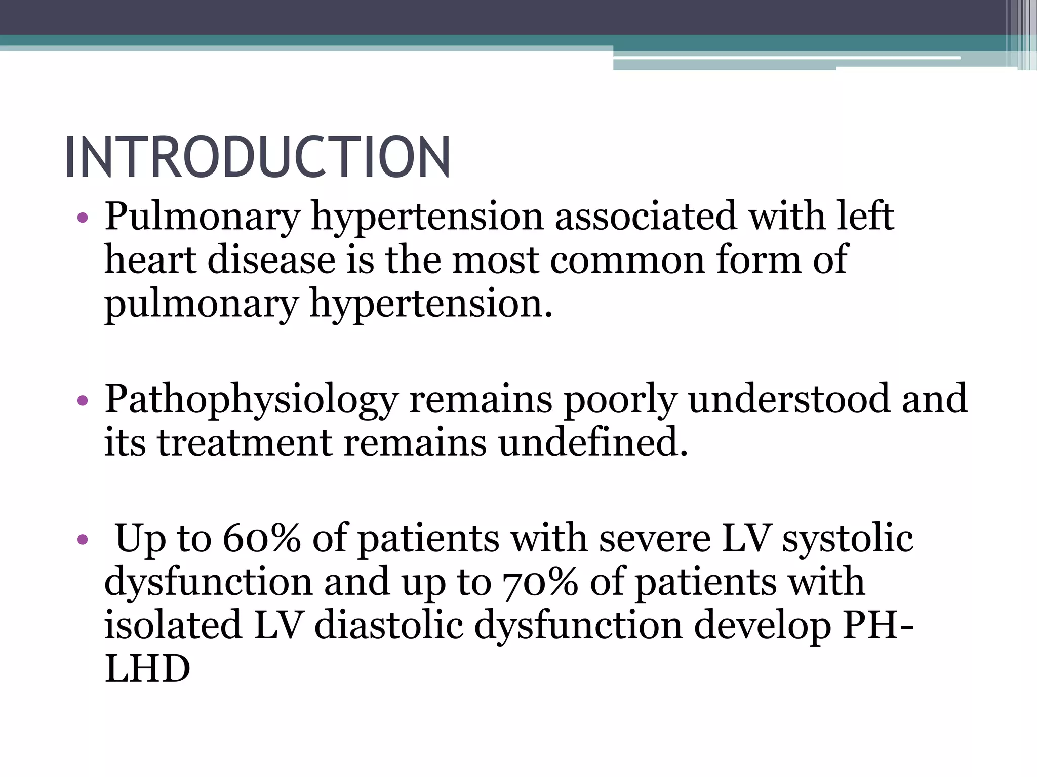 Pulmonary venous hypertension stages & skiagraphic changes | PPTX