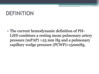 Pulmonary venous hypertension stages & skiagraphic changes | PPTX