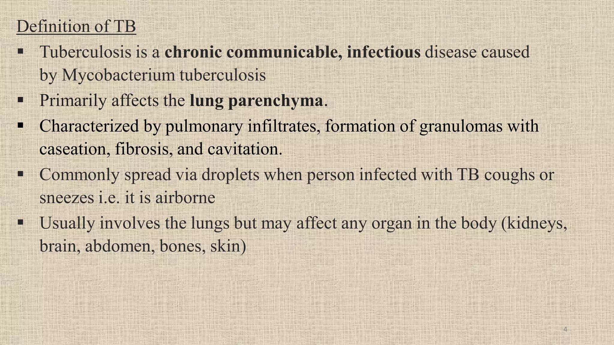 Pulmonaty Tuberclosis ((PTB) | PDF
