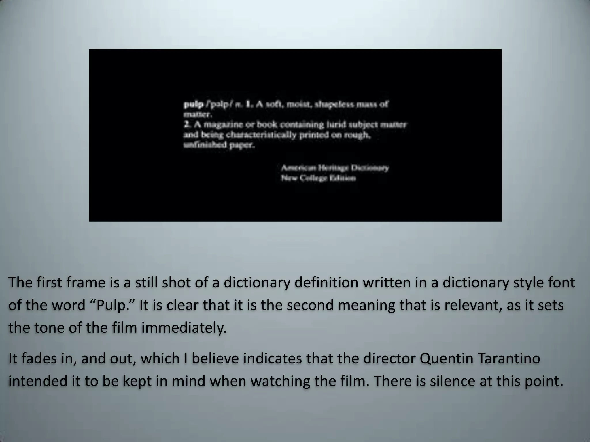 Pulp Fiction research | PPT