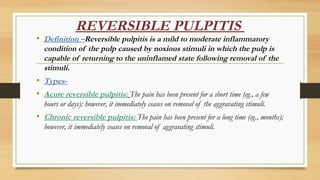 Pulpal diseases in Dental, Cons .pptx