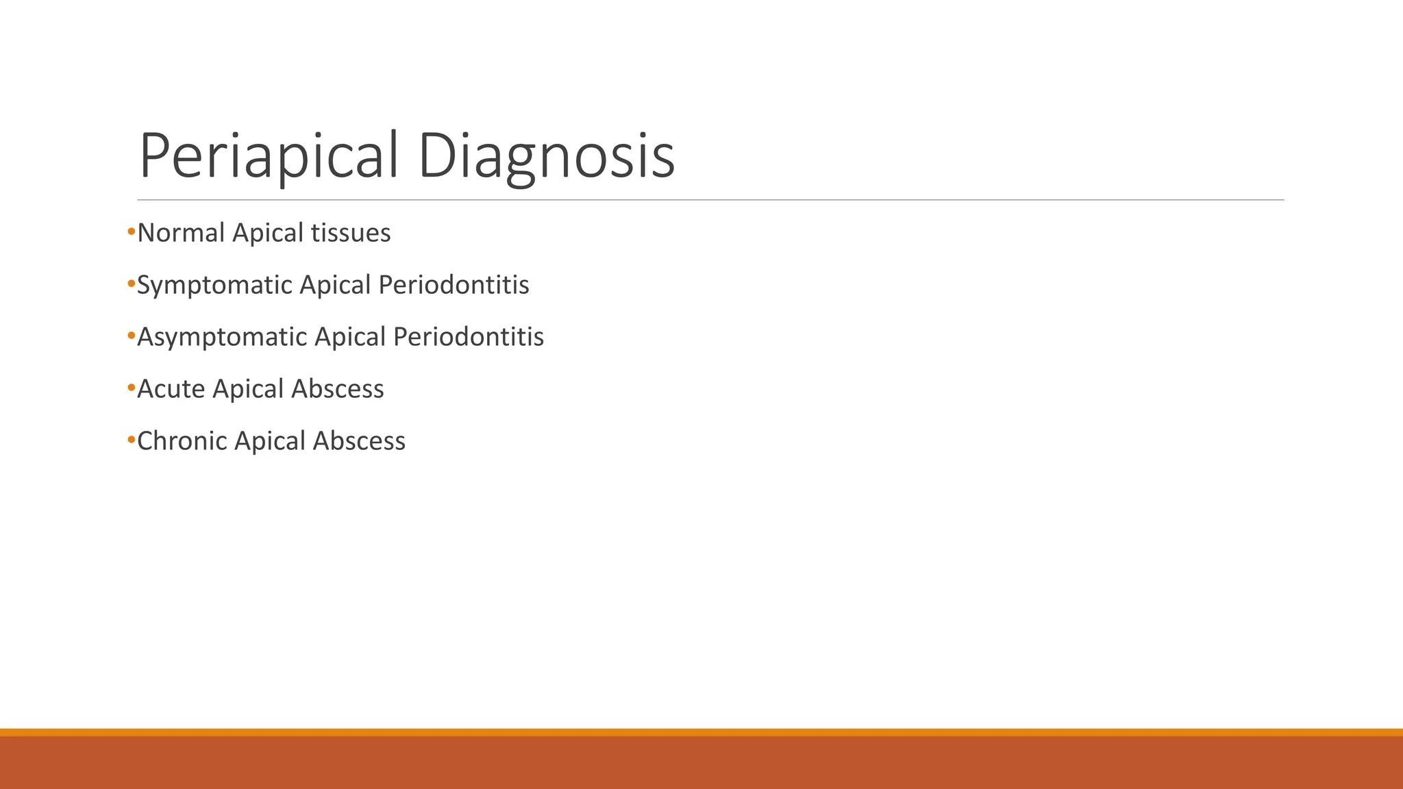 Pulpal & PeriApical Diagnosis.pptx | Dental Health | Diseases and ...