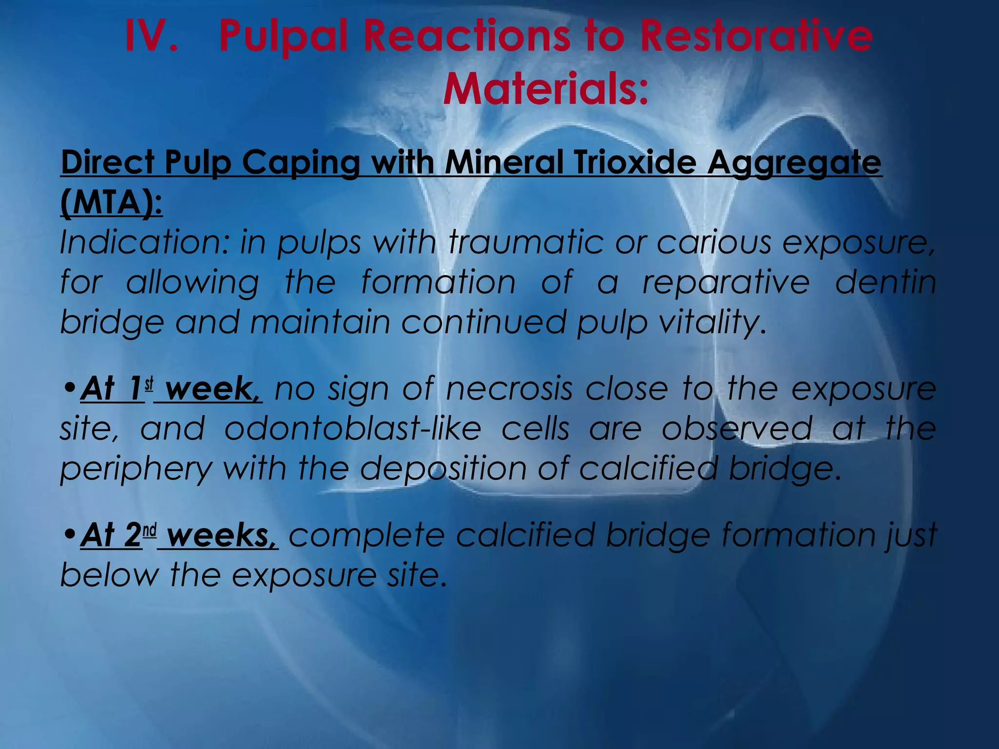 Pulpal reactions to caries and dental procedures | PPT