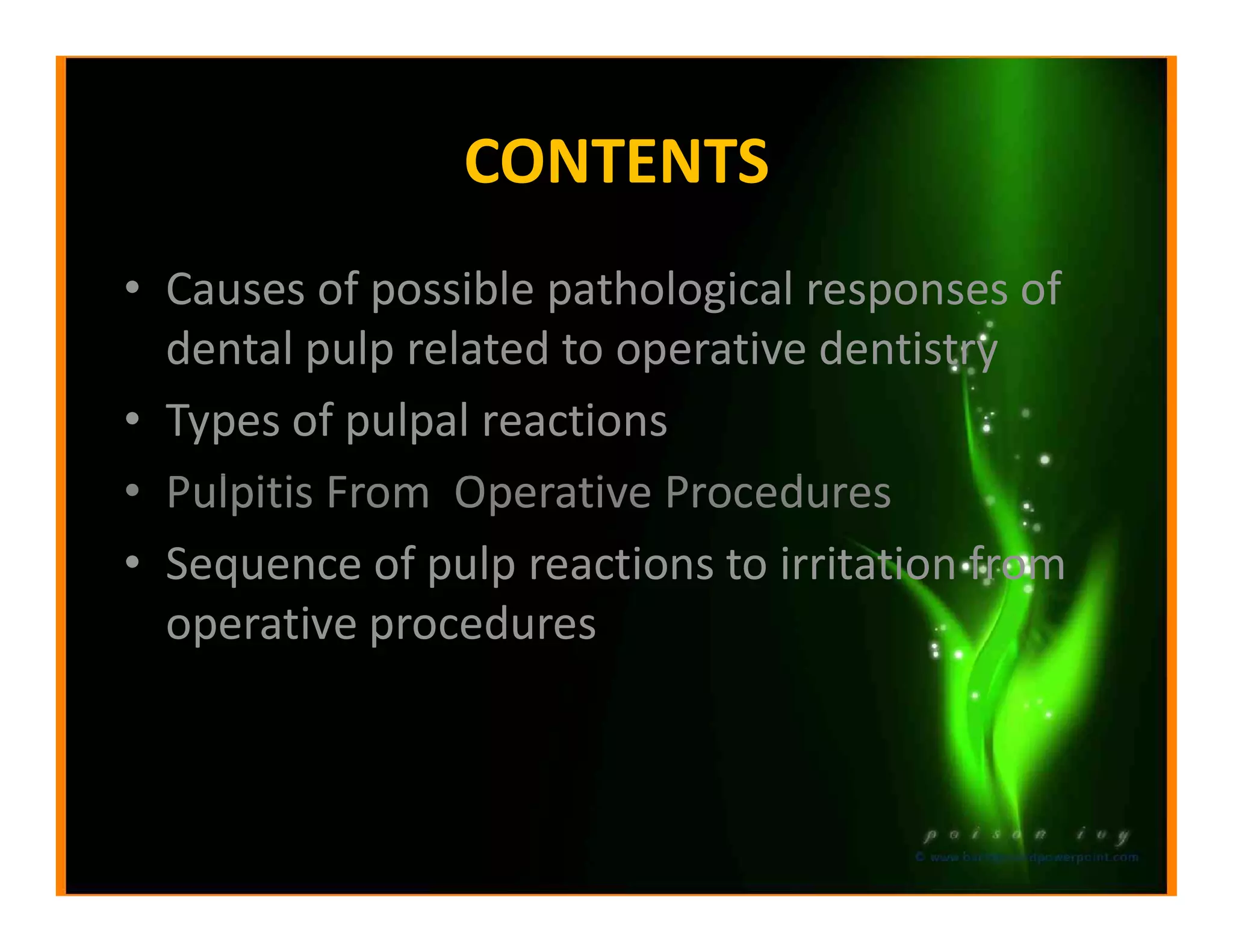Pulpal reactions to operative procedures | PDF