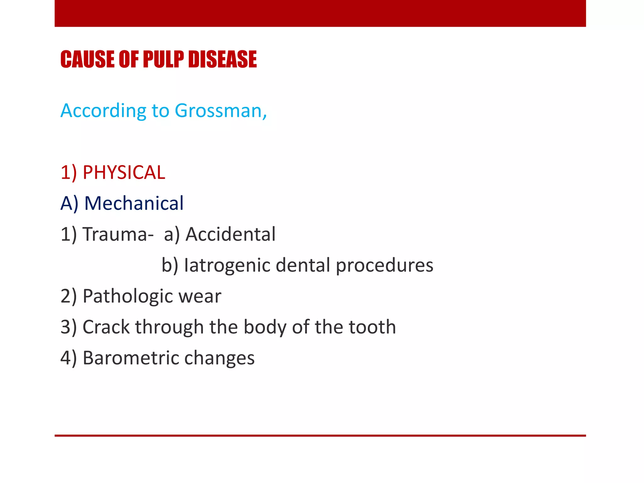 PULP AND PERIAPICAL LESIONS OF THE TOOTH ppt | PPTX