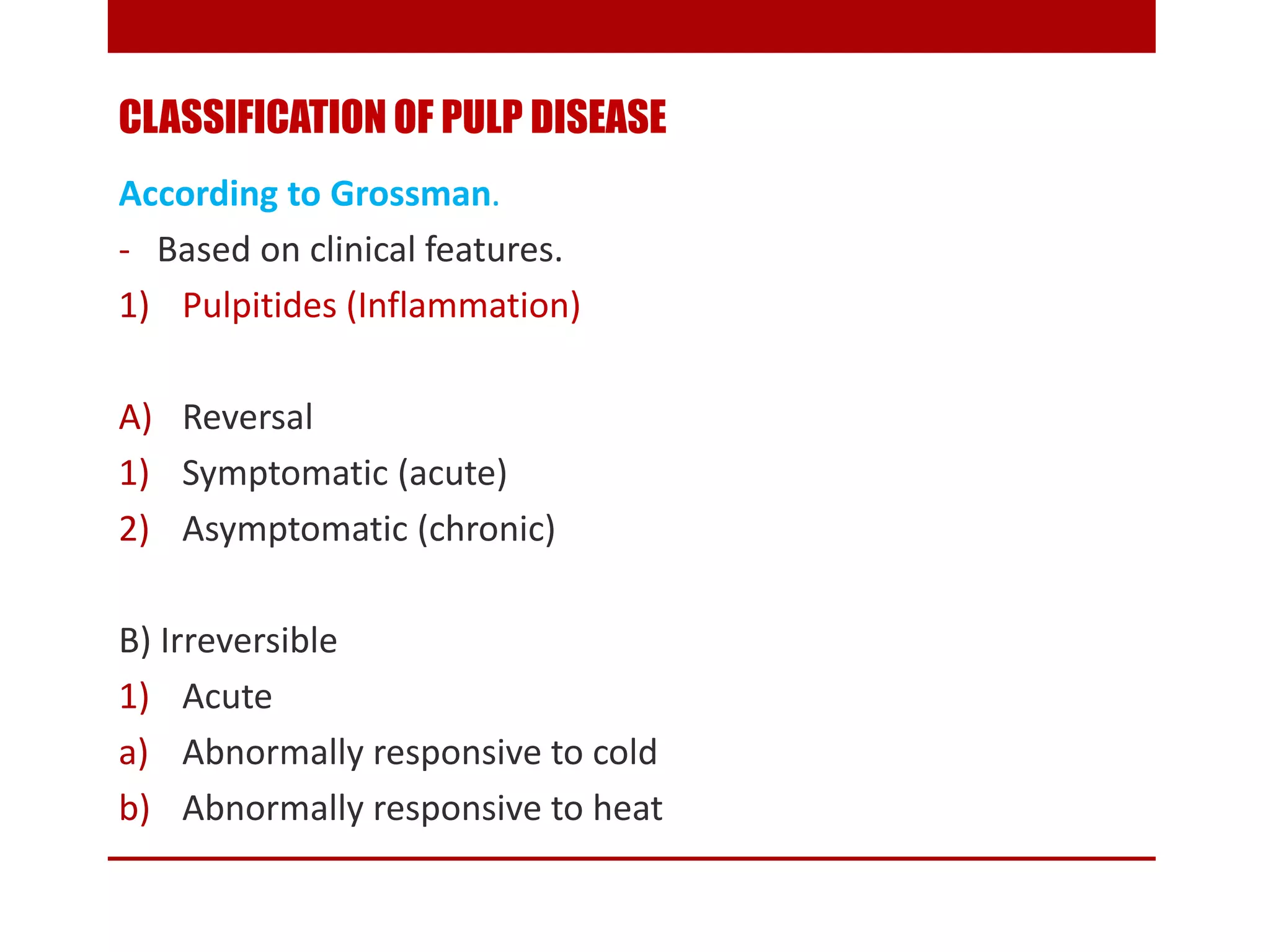PULP AND PERIAPICAL LESIONS OF THE TOOTH ppt | PPTX