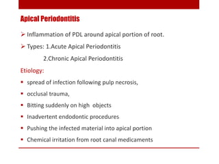 PULP AND PERIAPICAL LESIONS OF THE TOOTH ppt | PPTX