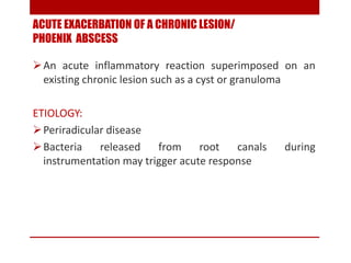 PULP AND PERIAPICAL LESIONS OF THE TOOTH ppt | PPTX