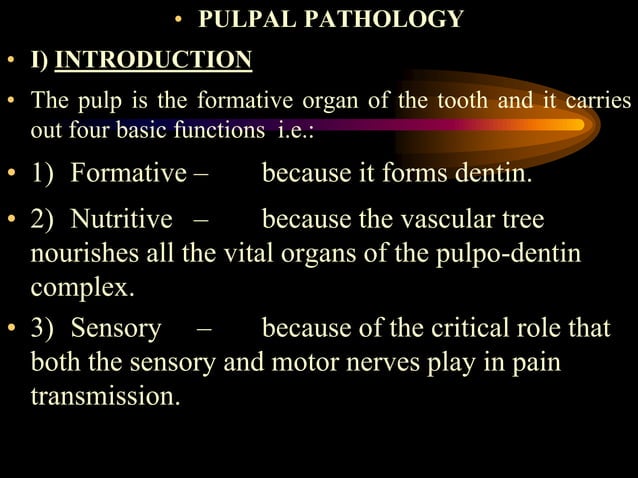 PULP AND PERIRADICULAR DISEASES.pptx | Dental Health | Diseases and ...