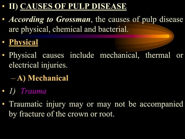 PULP AND PERIRADICULAR DISEASES.pptx | Dental Health | Diseases and ...