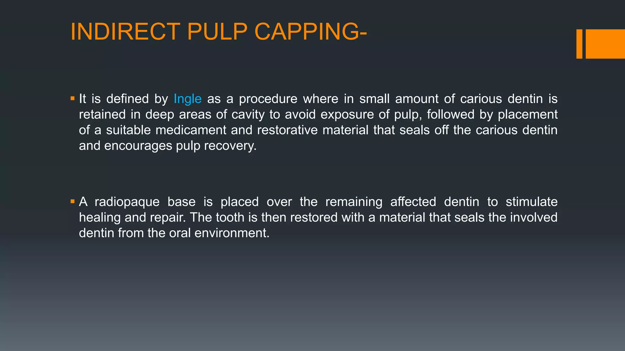 Pulp capping agents | PPTX