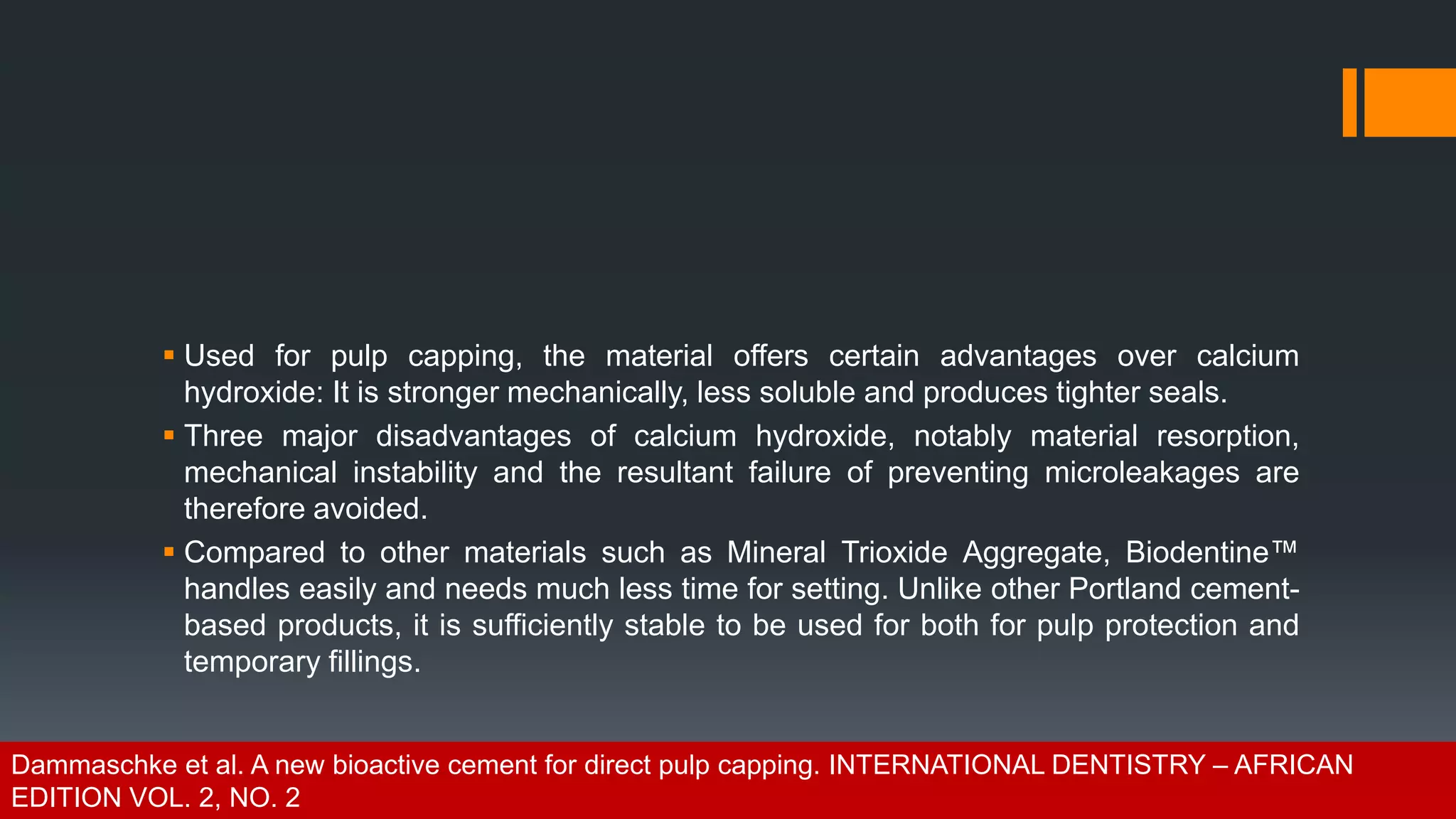 Pulp capping agents | PPTX | Dental Health | Diseases and Conditions