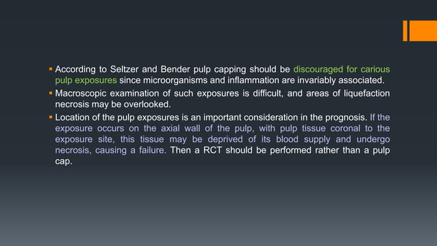 Pulp capping agents | PPTX | Dental Health | Diseases and Conditions
