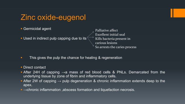 Pulp capping agents | PPTX | Dental Health | Diseases and Conditions