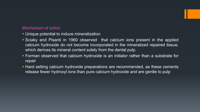 Pulp capping agents | PPTX | Dental Health | Diseases and Conditions