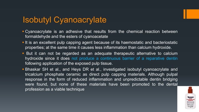Pulp capping agents | PPTX | Dental Health | Diseases and Conditions