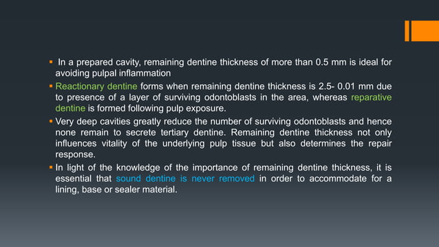 Pulp capping agents | PPTX | Dental Health | Diseases and Conditions