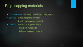 Pulp capping material | PPTX