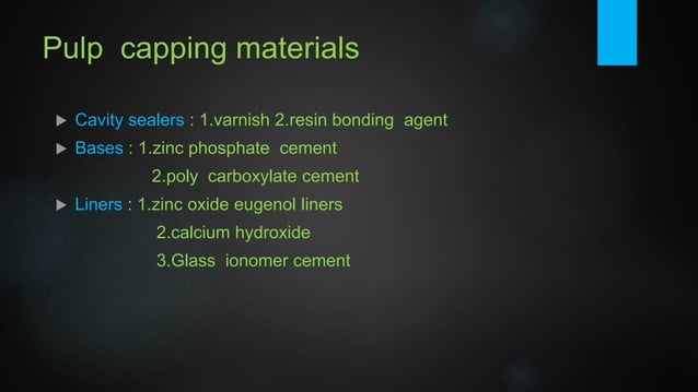 Pulp capping material | PPT