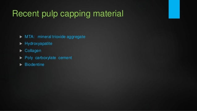 Pulp capping material