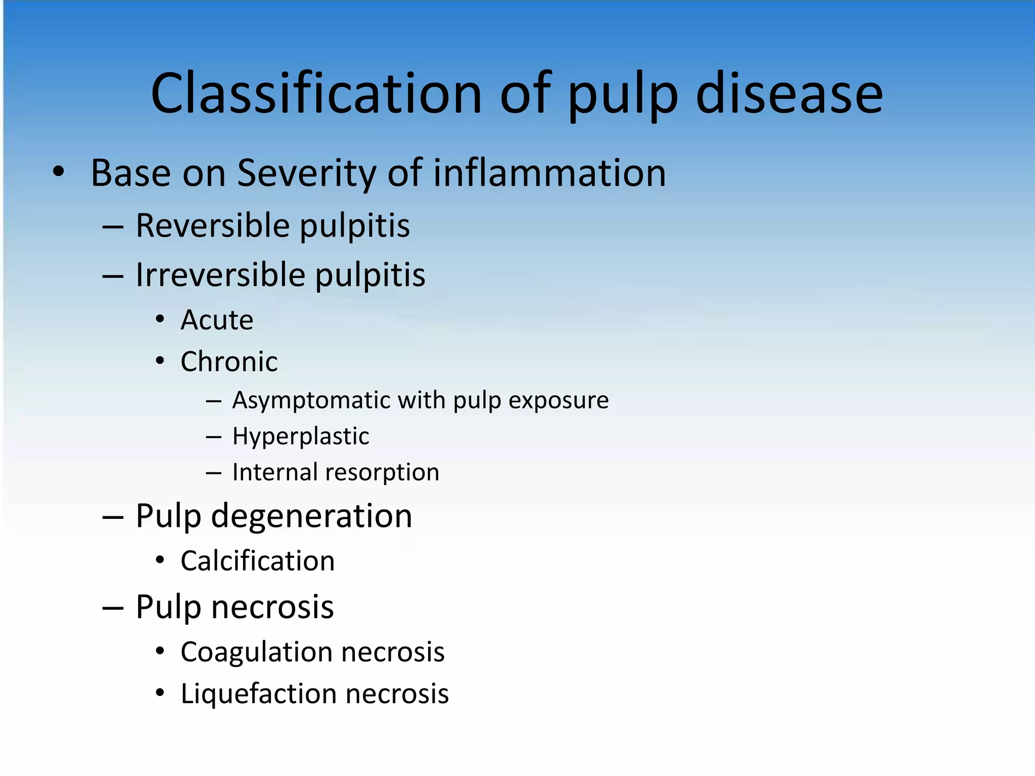 Pulp diseases | PPTX