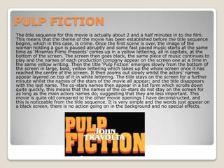 Pulp fiction | PPT