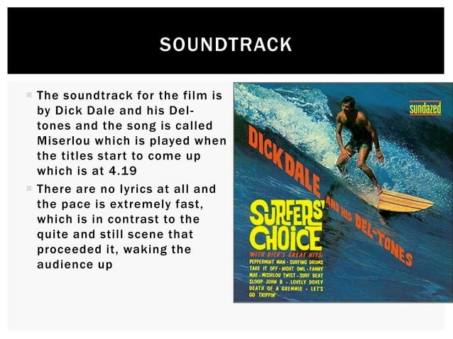 Pulp Fiction Opening Scene | PPTX | Soundtracks, TV and Showtunes | Music